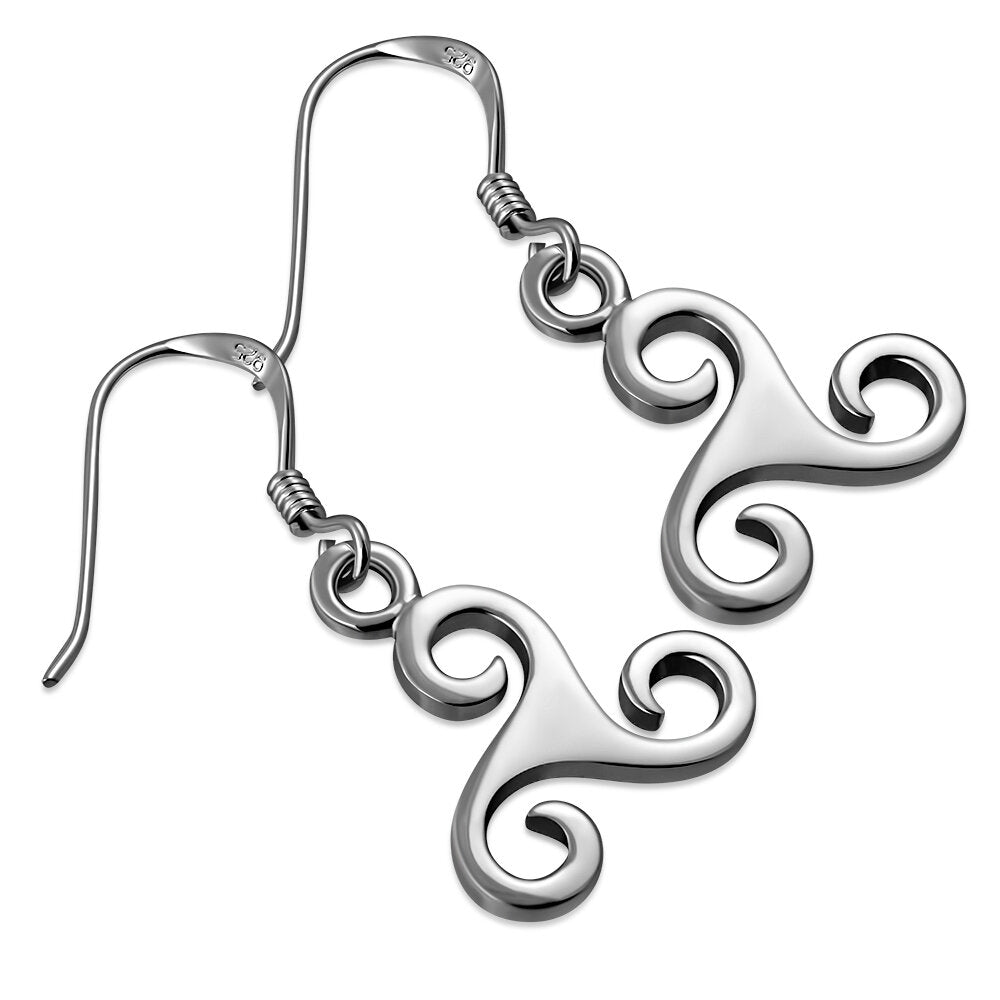Triskele Earrings - Simple Swirl – Celtic Design Scotland