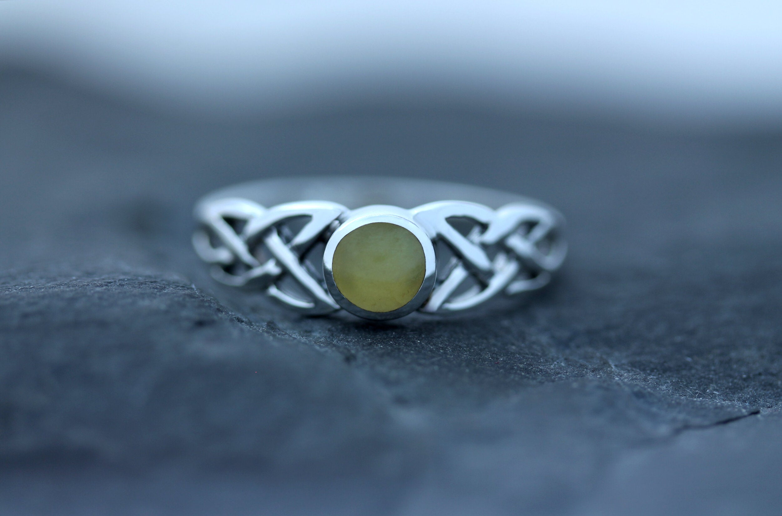 Scottish Marble Ring - Tapered Celtic Knot – Celtic Design Scotland