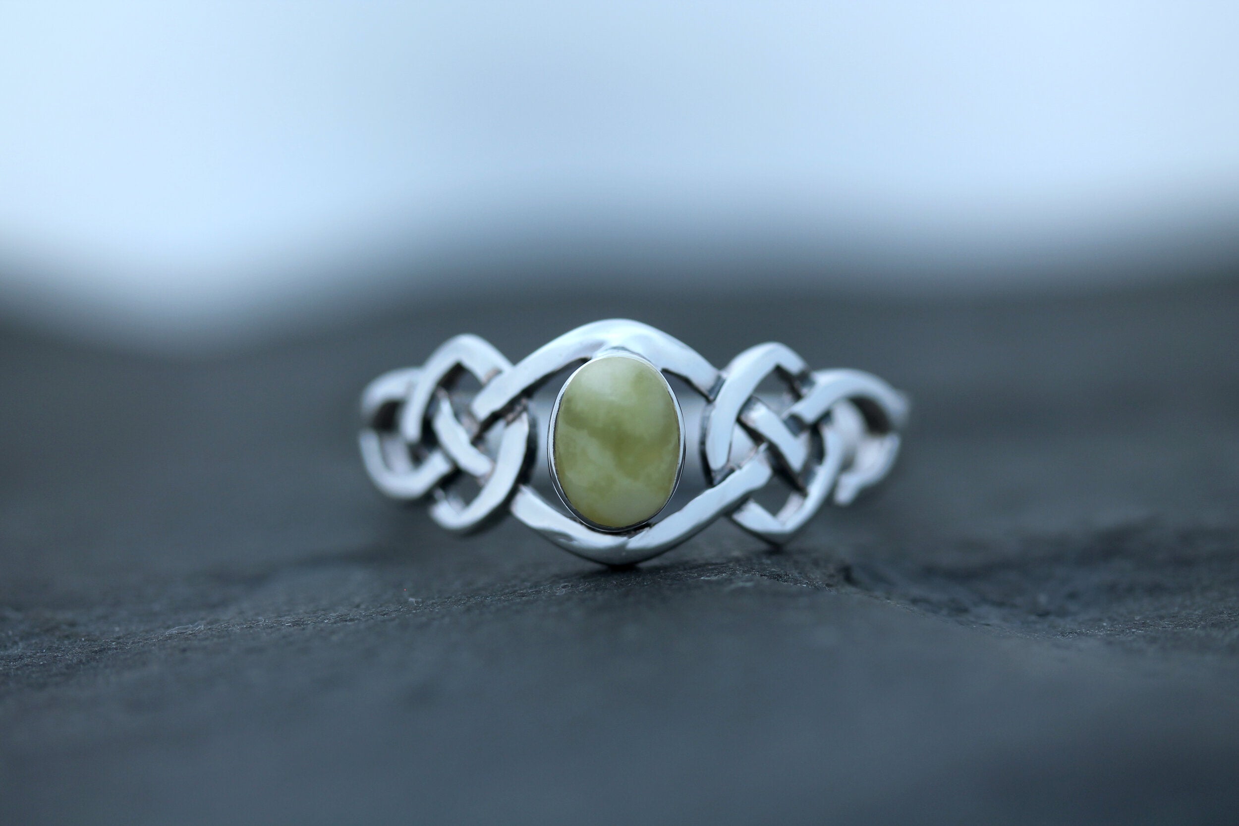 Scottish Marble Ring - Interlocking Knot – Celtic Design Scotland