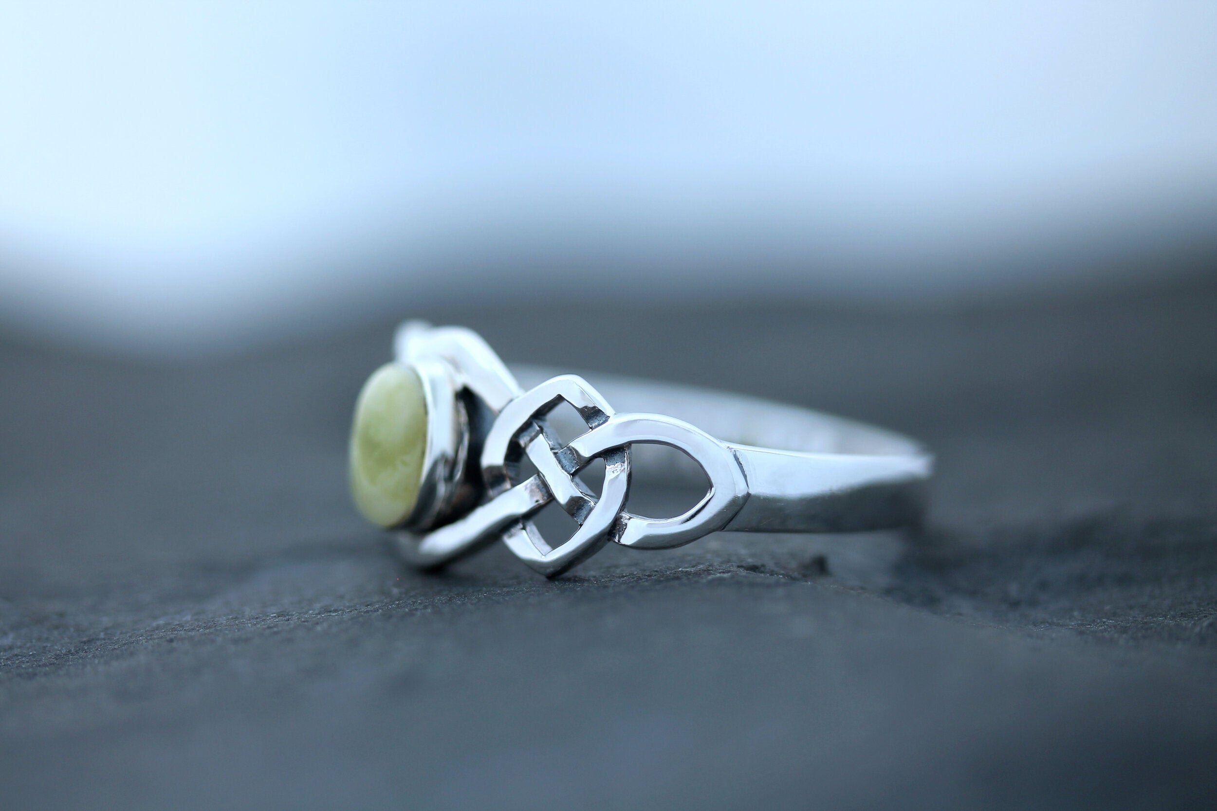 Scottish Marble Ring - Interlocking Knot – Celtic Design Scotland