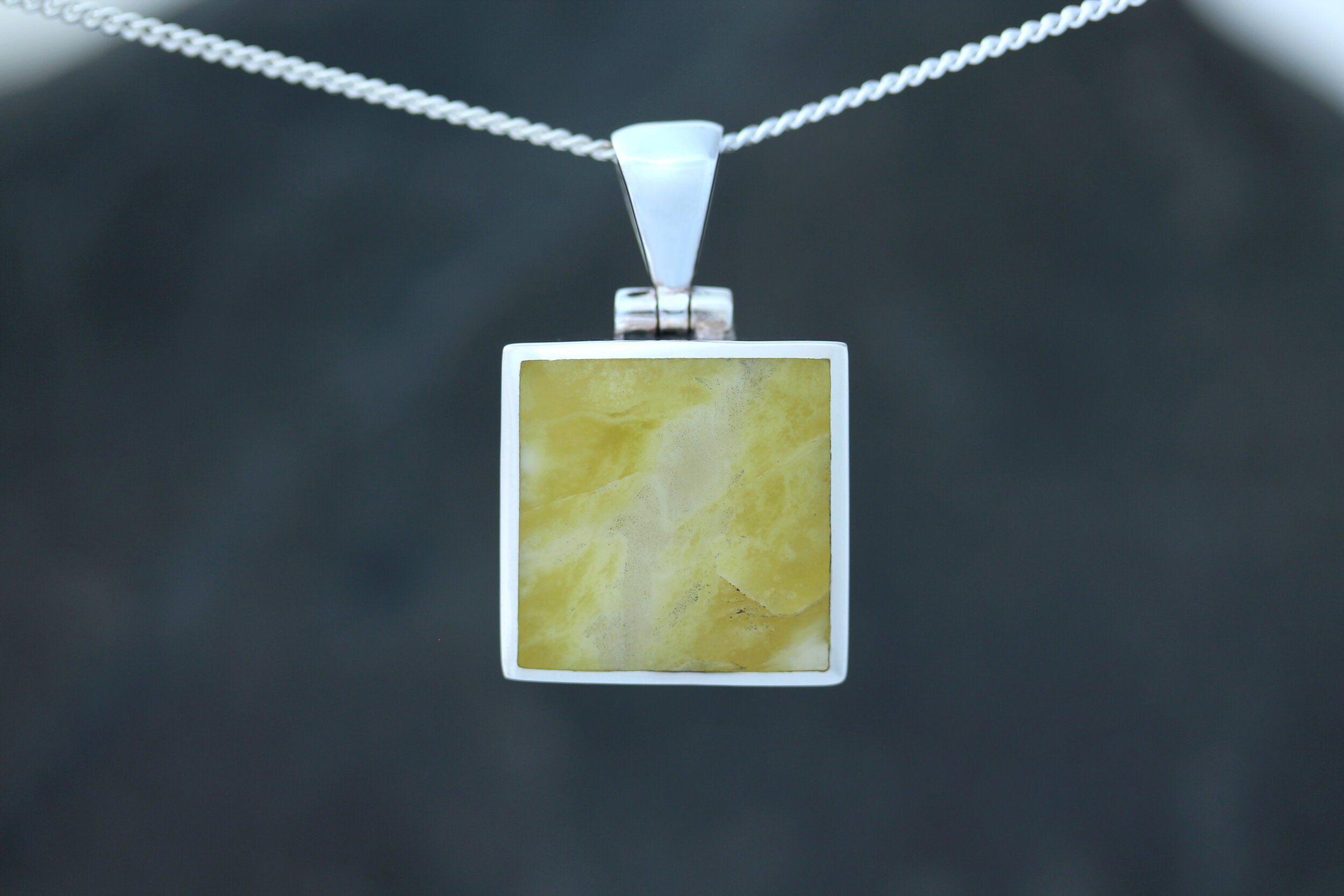 Scottish Marble Pendant - Smooth Square – Celtic Design Scotland