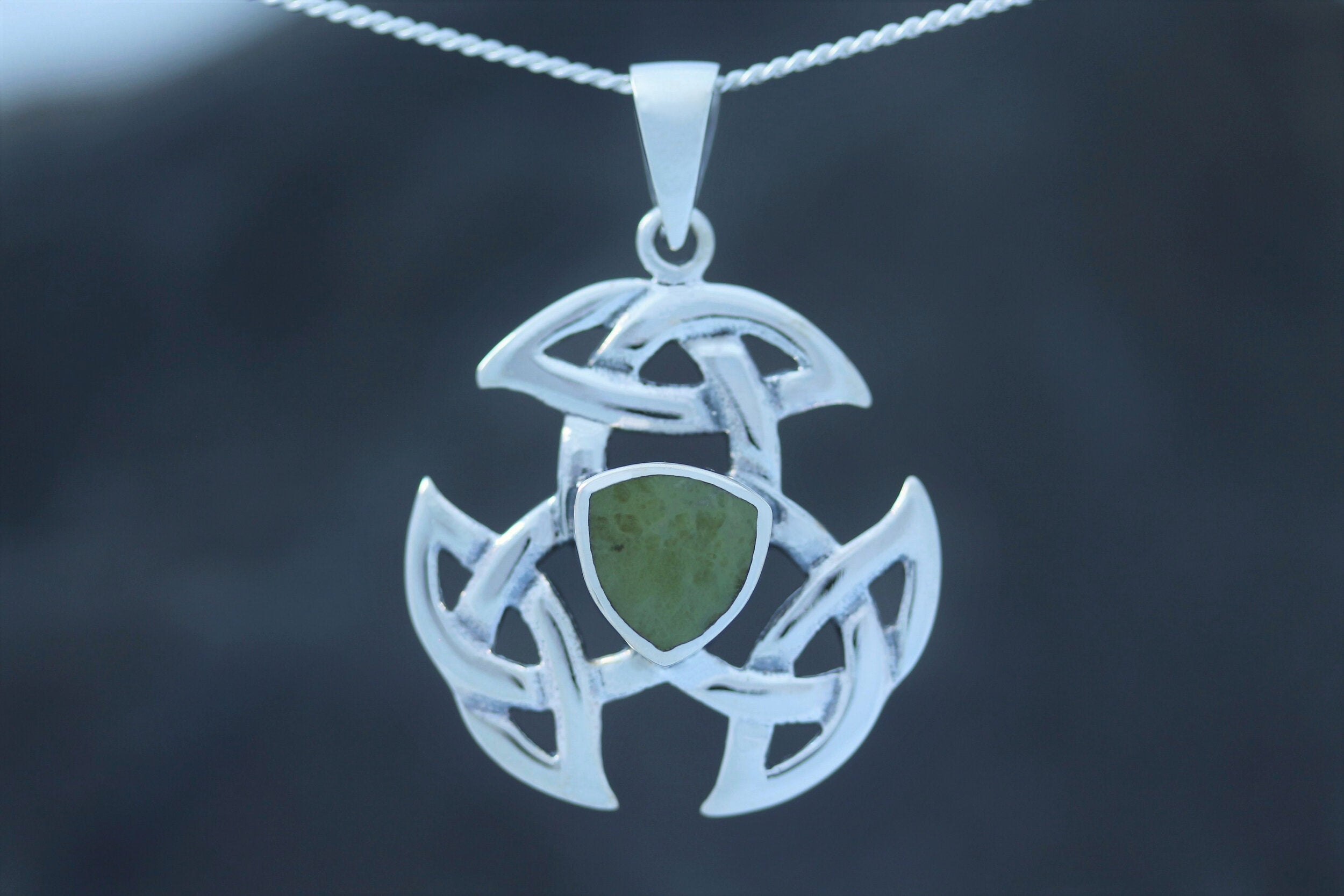 Scottish Marble Pendant - Triple Trinity with Triangular Stone – Celtic ...
