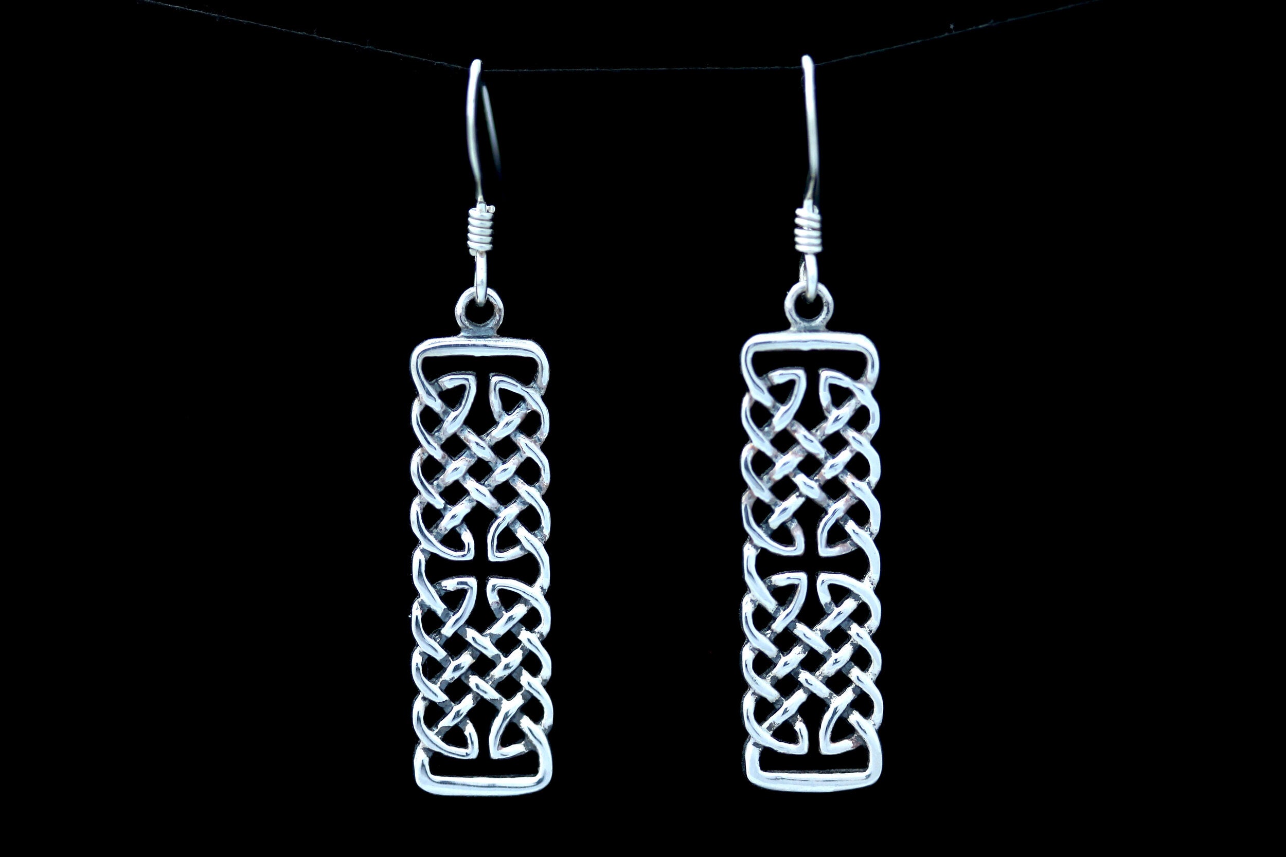 Celtic Knot Earrings - Scroll Knot – Celtic Design Scotland
