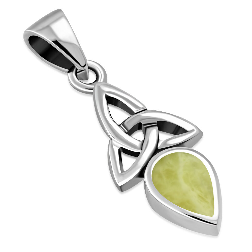 Scottish Marble Pendant - Triquetra Teardrop – Celtic Design Scotland